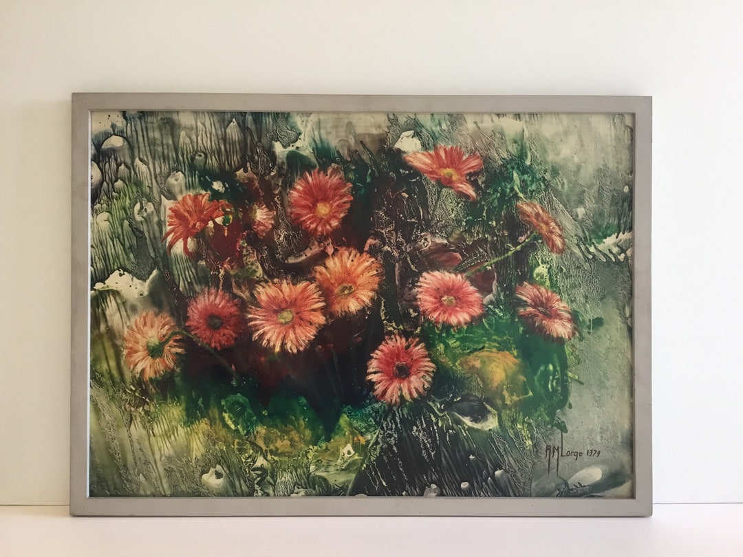 Floral Composition With Gerberas (1979) Anne Marie Lorge - Etsy