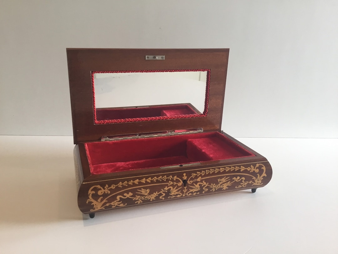 Large Wooden Music Box (1960s) Made in Italy - Etsy
