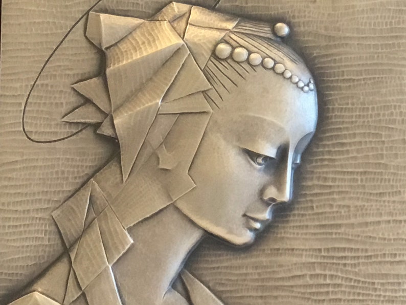Large Silver Bas-relief ottaviani 1960s Saint Mary Made in - Etsy
