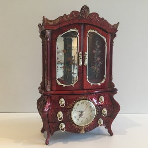 Rare Music Box Clock Cabinet 1970s Made in Japan - Etsy