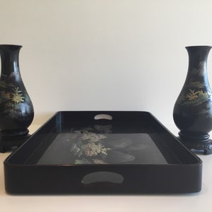 Japanese Bakelite (1940s) Vase Pair-tray Set - Etsy