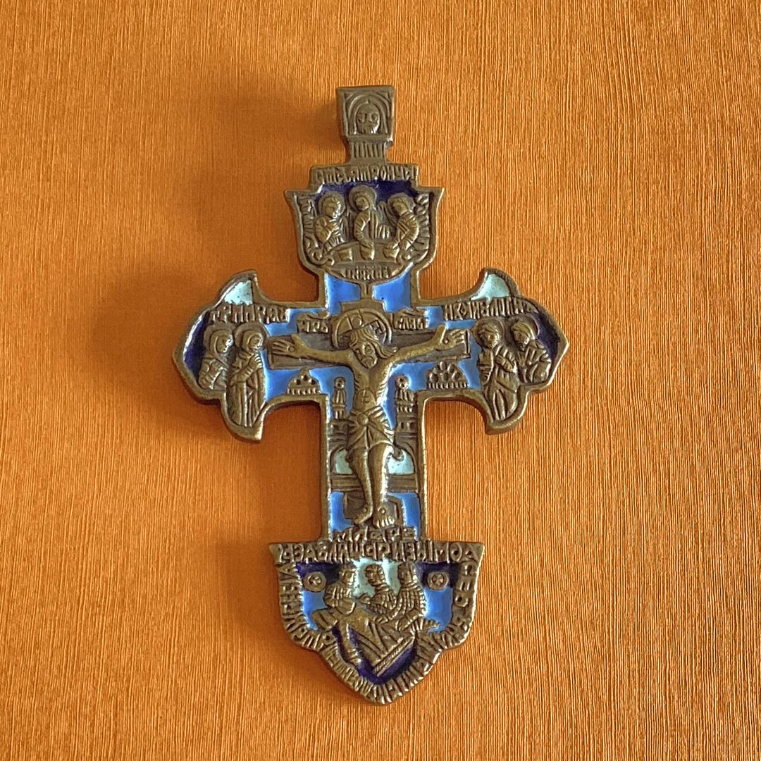 Bronze Crucifix (1950s) Chest Cross - Etsy