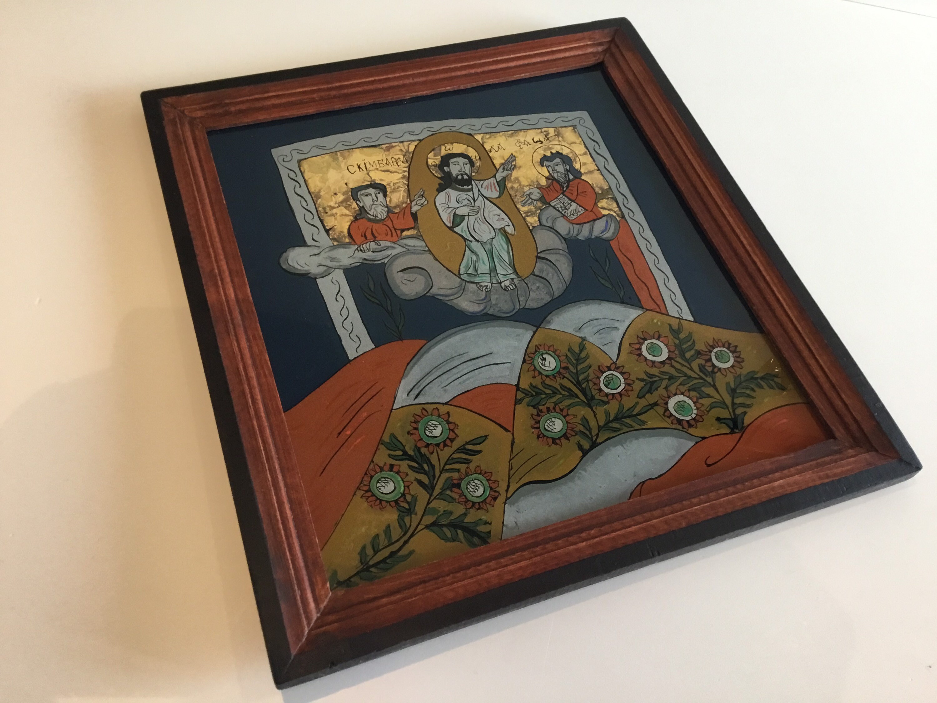 Rare Orthodox Icon 1900s on Reverse Glass - Etsy