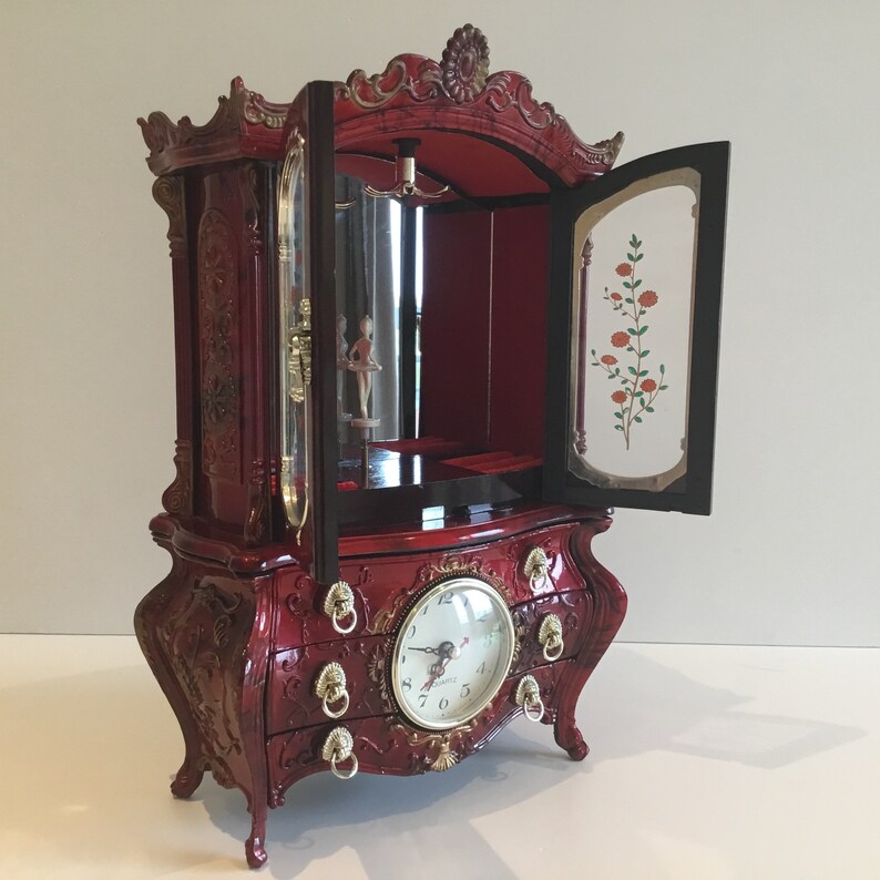 Rare Music Box Clock Cabinet 1970s Made in Japan - Etsy