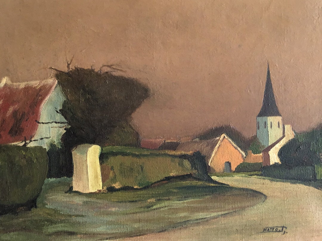 Countryside Landscape 1950s Avant-garde Painting - Etsy