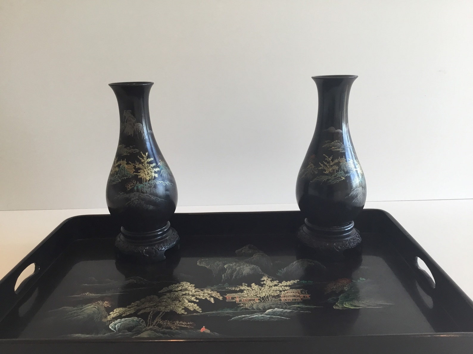 Japanese Bakelite 1940s Vase Pair-tray Set - Etsy
