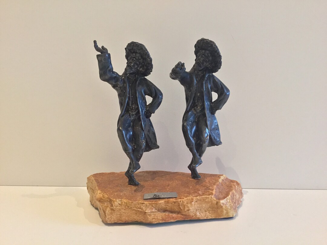 Sterling Silver Figurines of Two Rabbis (israel 1920s) Isaac Jeheskel ...