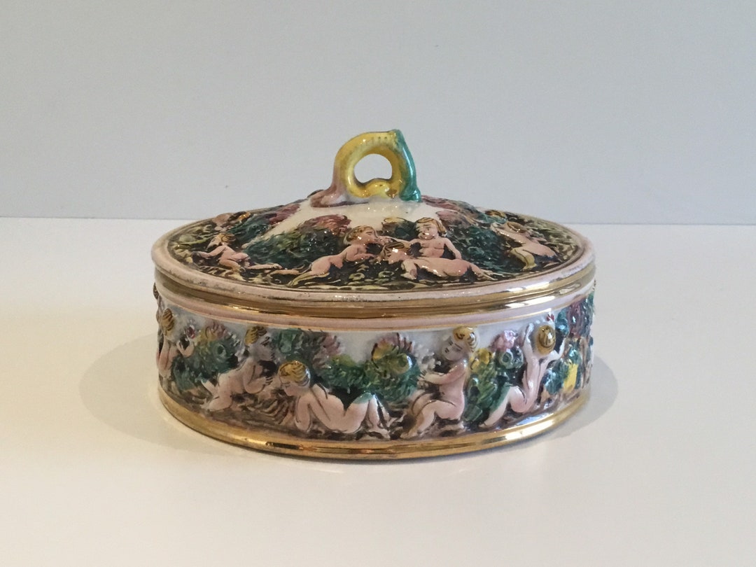 Capodimonte Porcelain Box (1930s) Made in Italy - Etsy