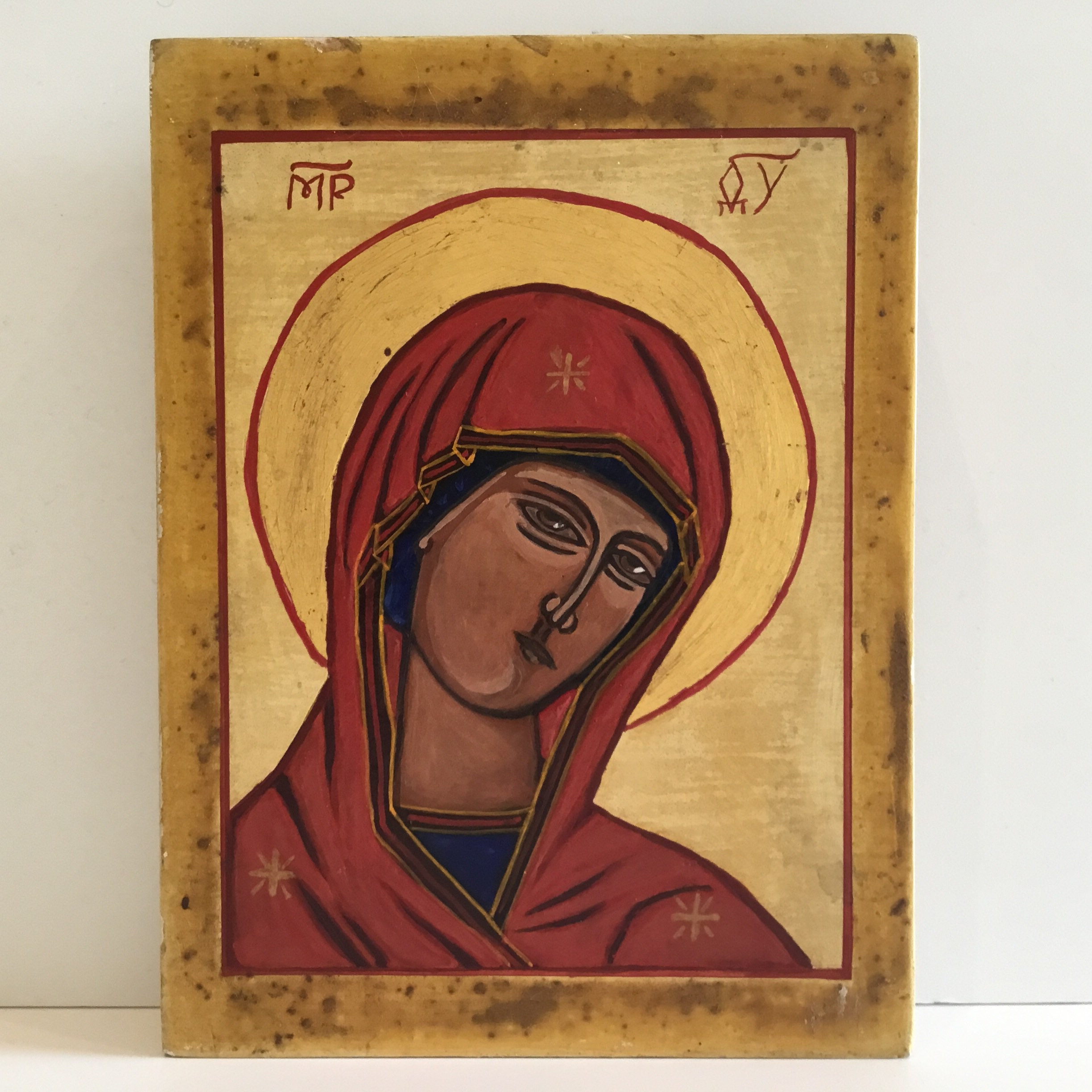 Saint Mary Icon 1940s Orthodox Icon - Etsy