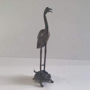 Stork With Bronze Turtle (1900s) Made in China - Etsy