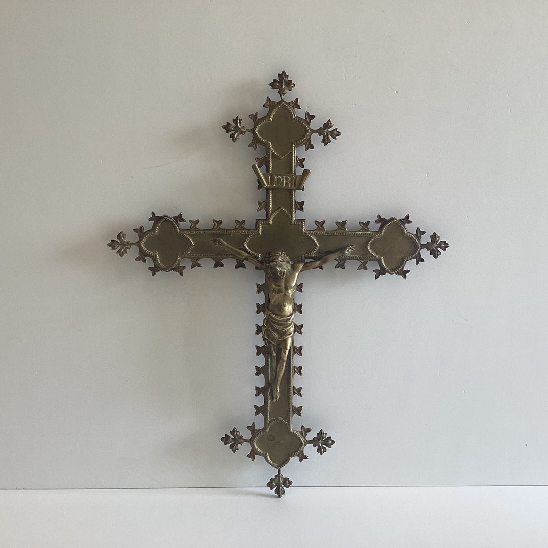 Large Neo-gothic Crucifix (1800s) Made in France - Etsy