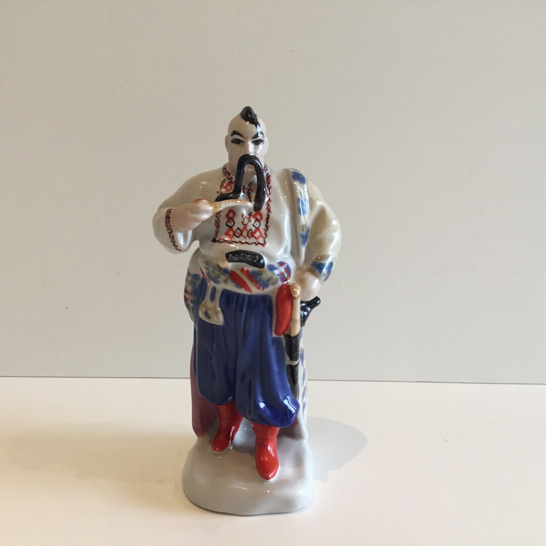 Porcelain Figurine | 1960s Hand Painted Cossack, Collectible Vintage - Etsy
