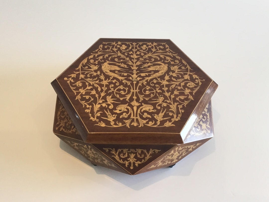 Rare Wooden Music Box (1960s) Made in Italy - Etsy