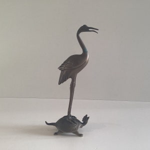 Stork With Bronze Turtle (1900s) Made in China - Etsy