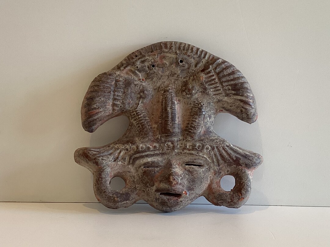 Folk Art Atzec Mexican (1900s) Clay Pottery Face Mask - Etsy