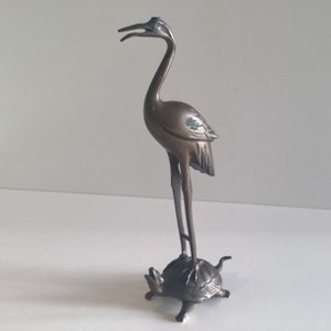 Stork With Bronze Turtle (1900s) Made in China - Etsy