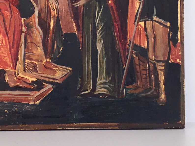 Vintage Orthodox Icon | 1950s Balkan Hand Painted, Tempera on Wood ...