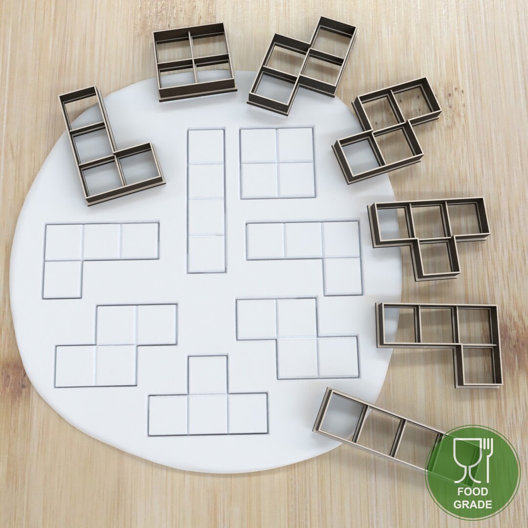 Cell Size 1-3cm Tetris Puzzle 7pieces Cookie Cutter Biscuit Stamp ...