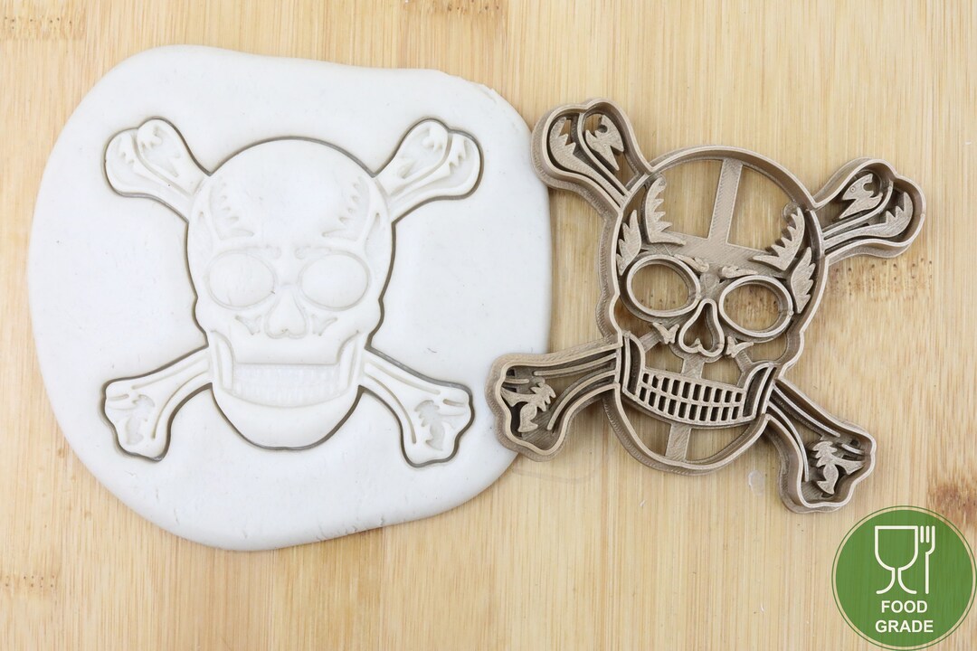 Diameter 5-10cm Halloween Skull Crossbones Biscuit Stamp / Cookie ...