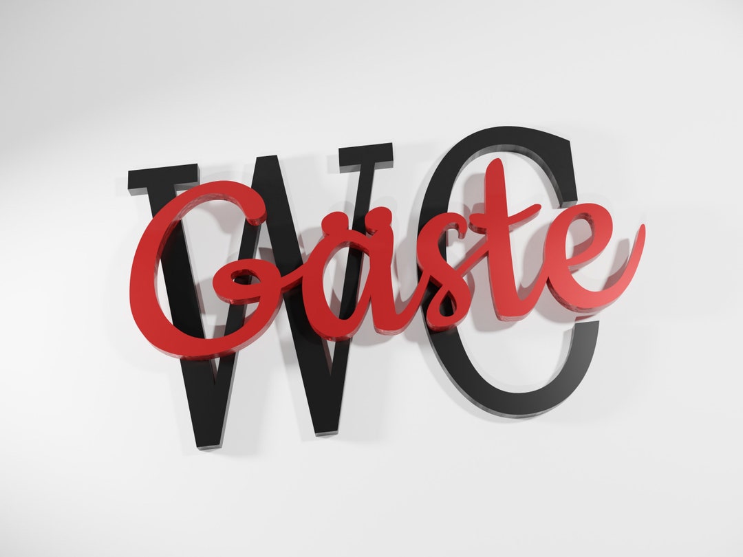 XL Door Sign/deco Gäste-wc With Free Color Choice Incl. Double - Etsy