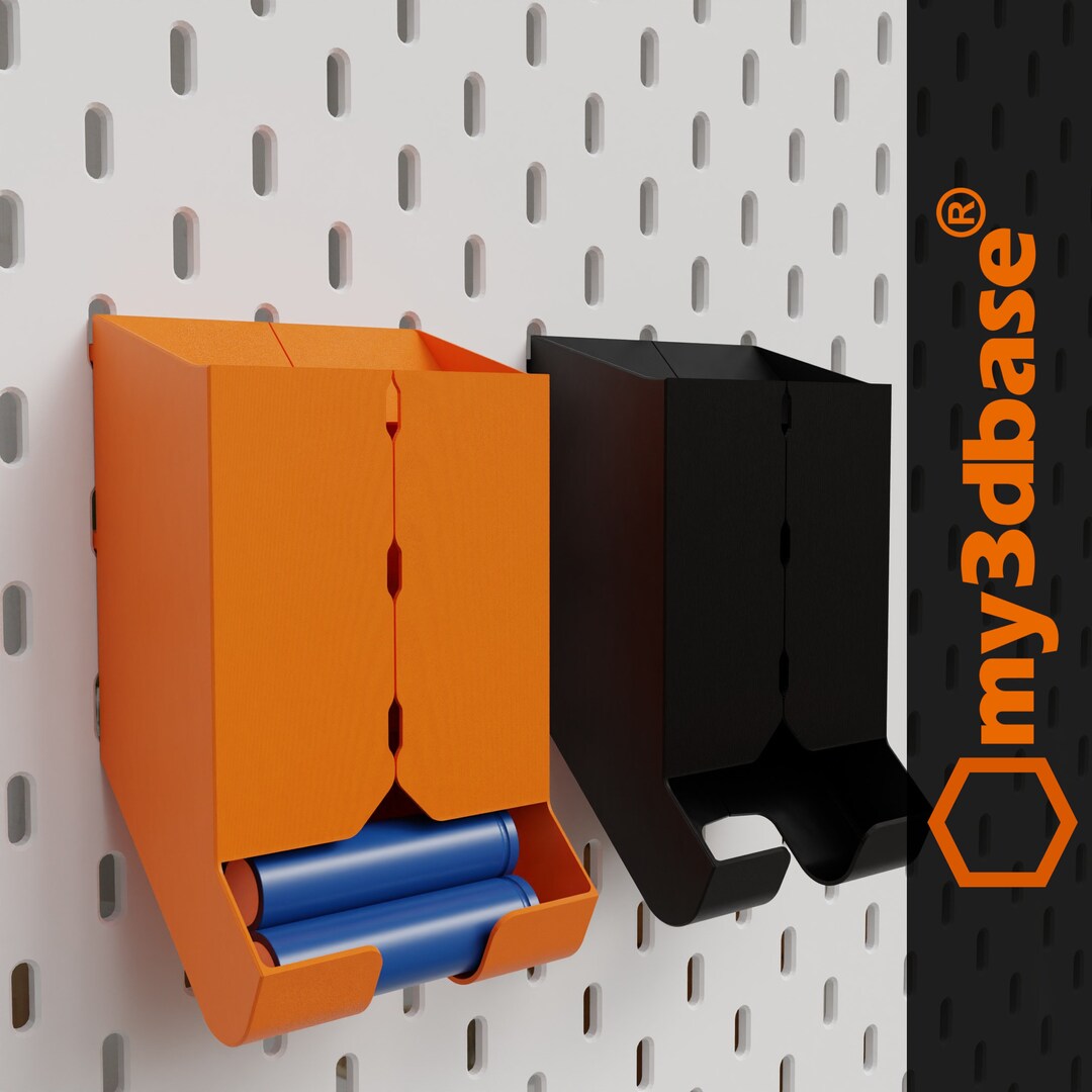 My3dbase 18650 Battery Storage Compatible With Skadis Pegboard - Etsy