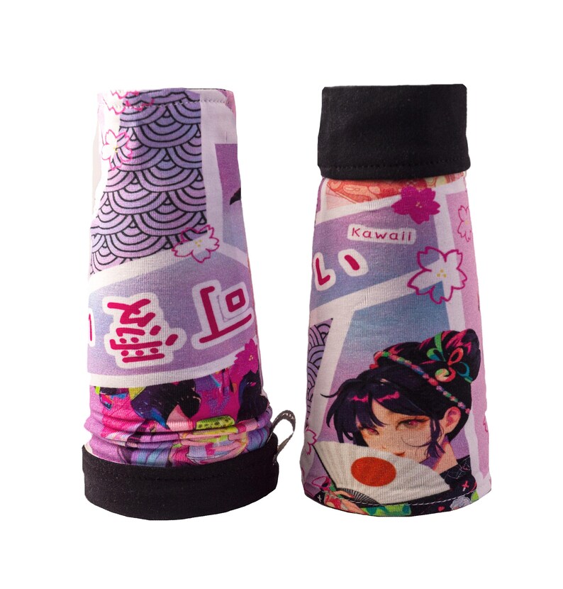 Kawaii Japanese K-pop Arm Warmers, Reversible – Black or White - Etsy