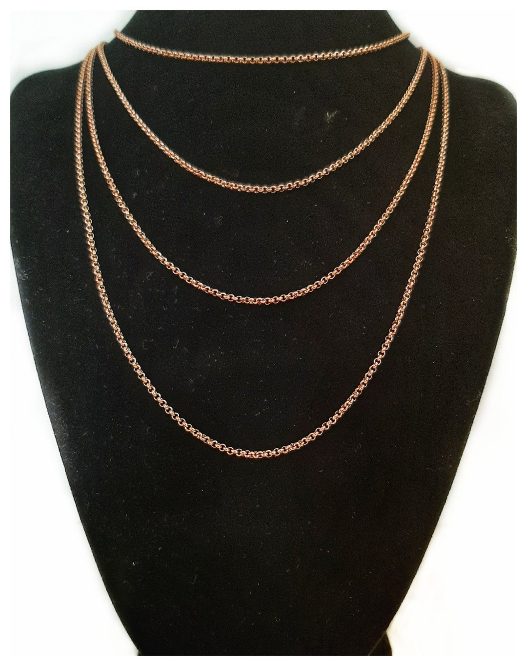 Rose Gold on Stainless Steel Custom Made Short or Long Chain - Custom ...
