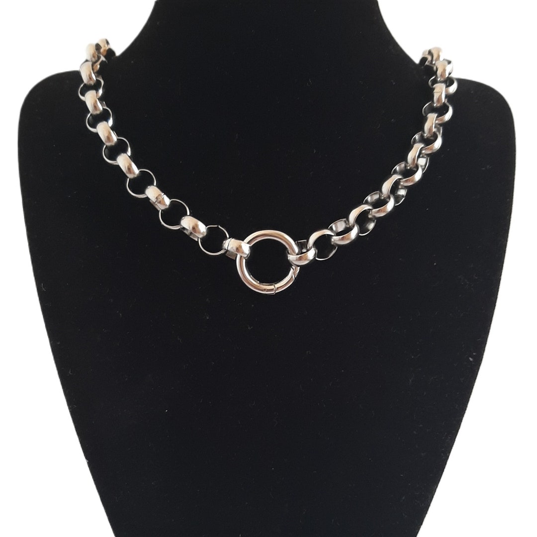 Big Chunky Rolo Belcher Chain Necklace With O Ring Clasp Made to ...