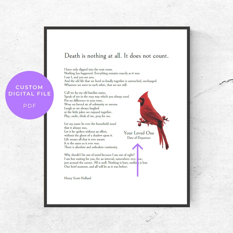 Cardinal Poem - Etsy