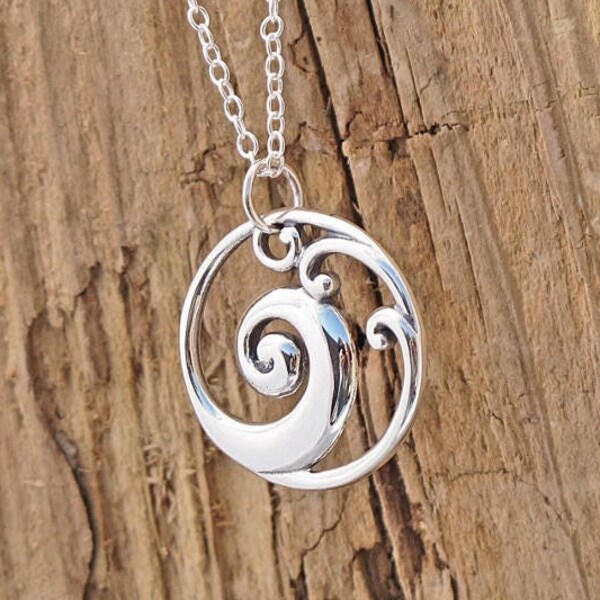 Wave Pendant - Etsy