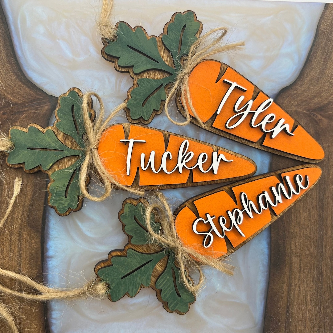 Personalized Carrot Easter Basket Tag | Carrot Tag | Persoalized Easter ...
