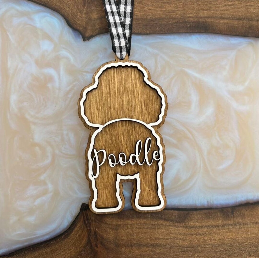 Personalized Poodle Ornament | Poodle Gift | Personalized Poodle - Etsy