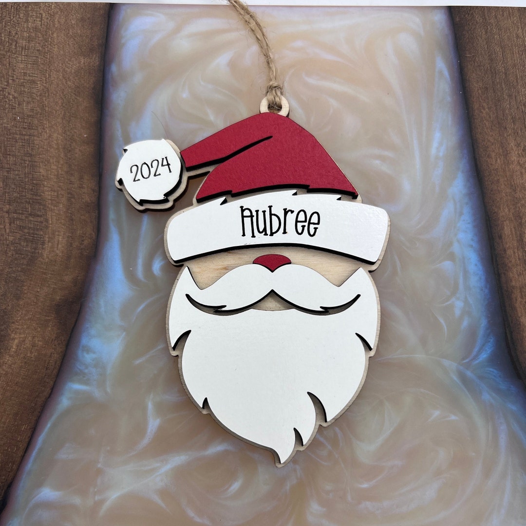 Personalized Santa Ornament | Personalized Santa Tag | Christmas ...