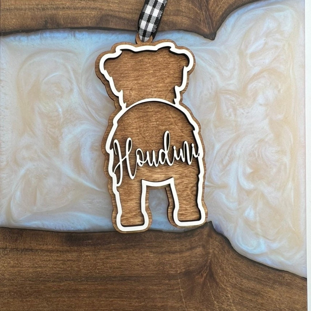 Personalized Australian Shepherd Ornament | Aussie Butt, Double Layer ...