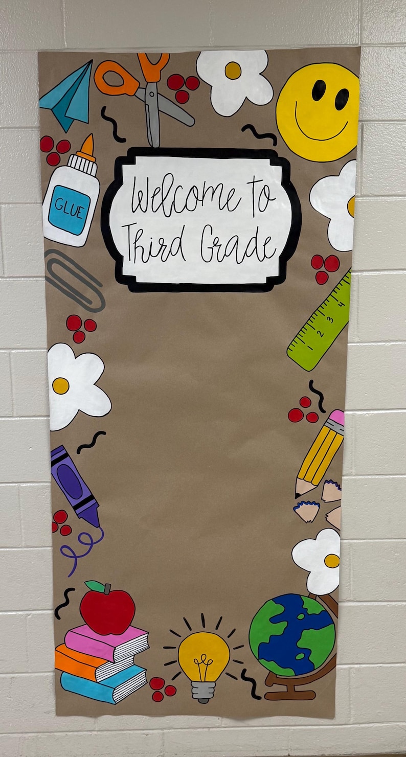 Hand Painted Custom Welcome to School Banner - Etsy