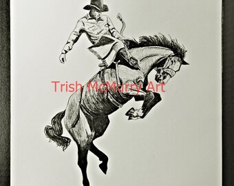 Saddle bronc rider | Etsy