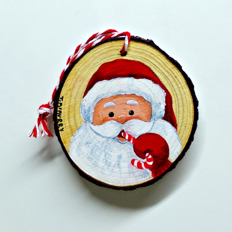 Wood Slice Christmas Ornaments - Etsy
