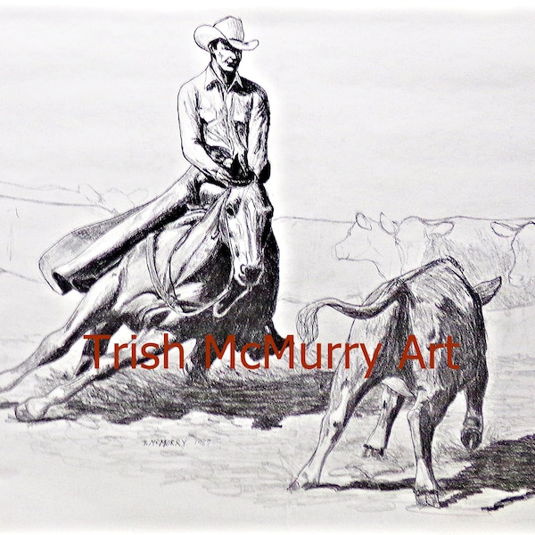 Cutting Horse Art - Etsy