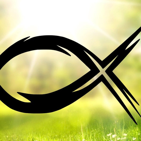 Christian Fish Car Sticker - Etsy