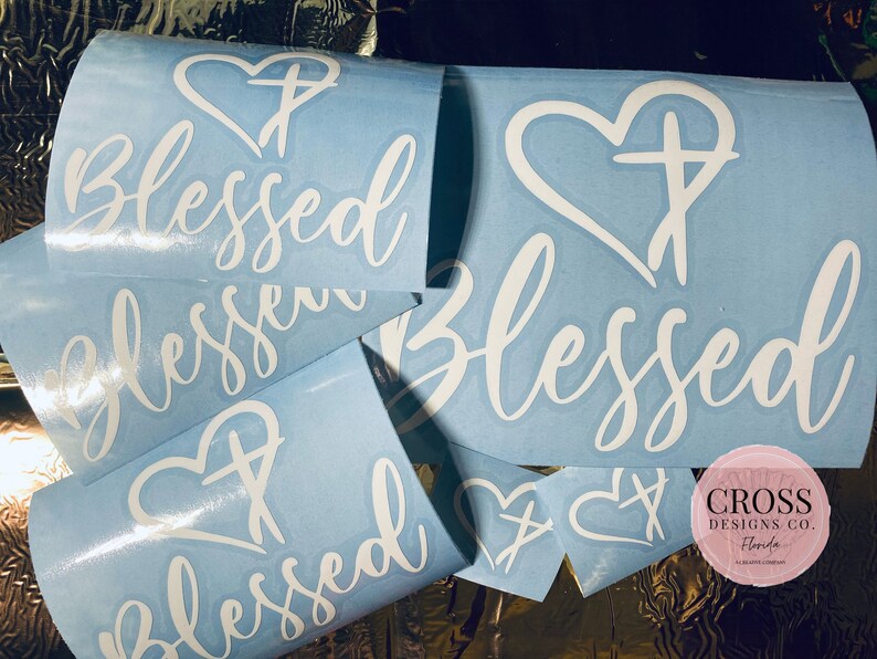 Blessed Sticker Blessed Life Decal Christian Car Decal - Etsy
