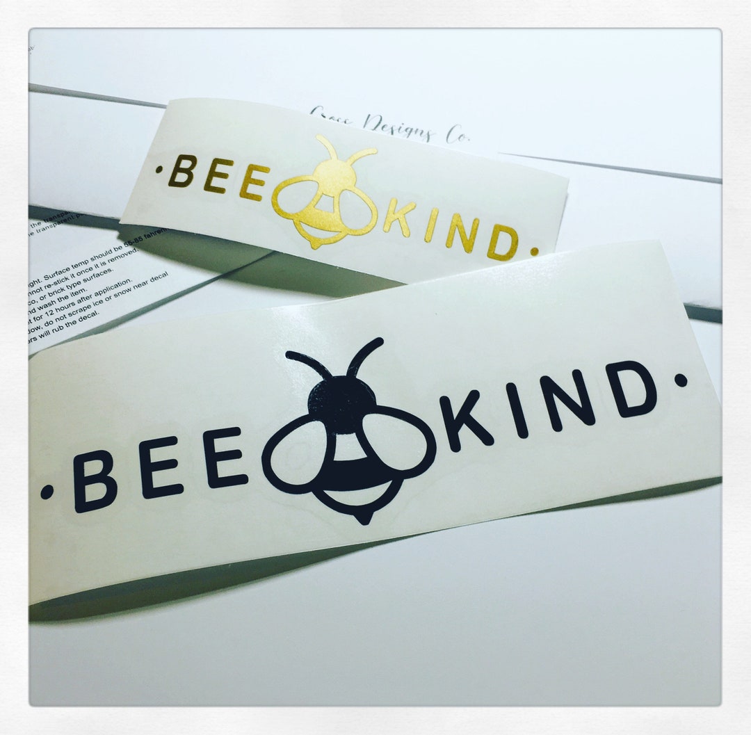 Bee Kind Decal, Be Kind Sticker, Bee Car Decal, Save the Bees, Spread ...