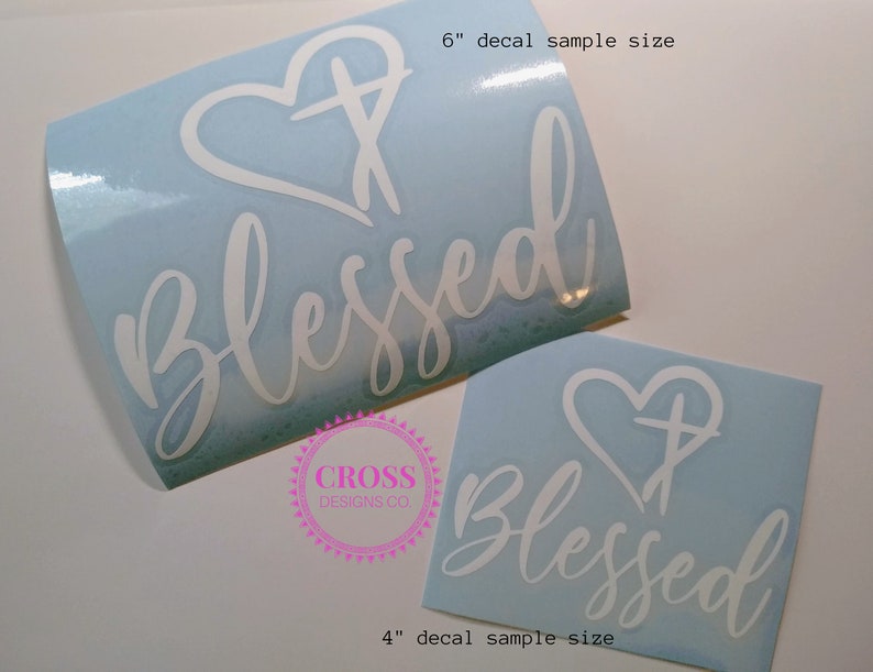 Blessed Sticker Blessed Life Decal Christian Car Decal - Etsy