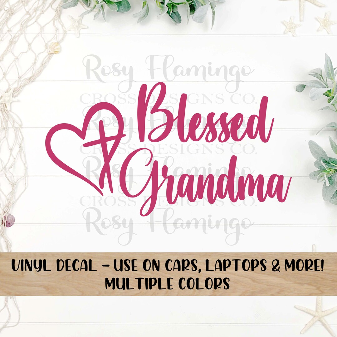 Blessed Grandma Car Decal, Christian Grandmother Decal for Car ...