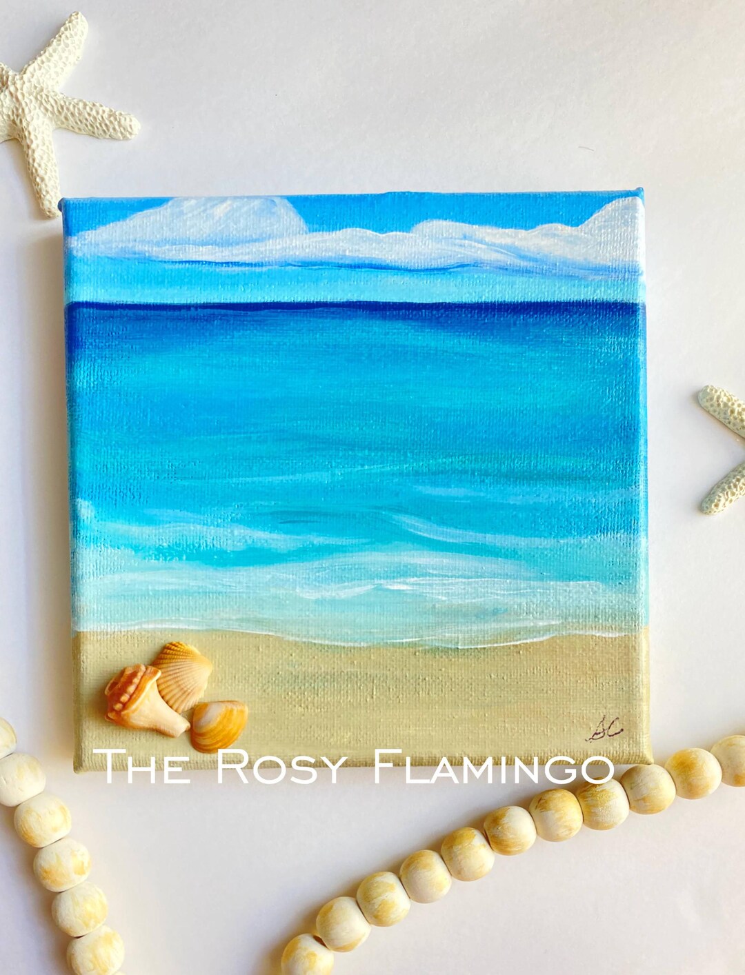Florida Beach Artwork, Beach Seascape Painting, Florida Beach Painting ...