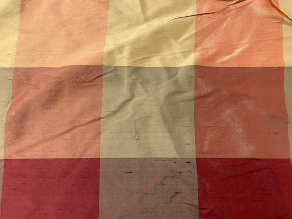 Shades of Rust Plaid on Fine 100% Silk Dupioni | Etsy