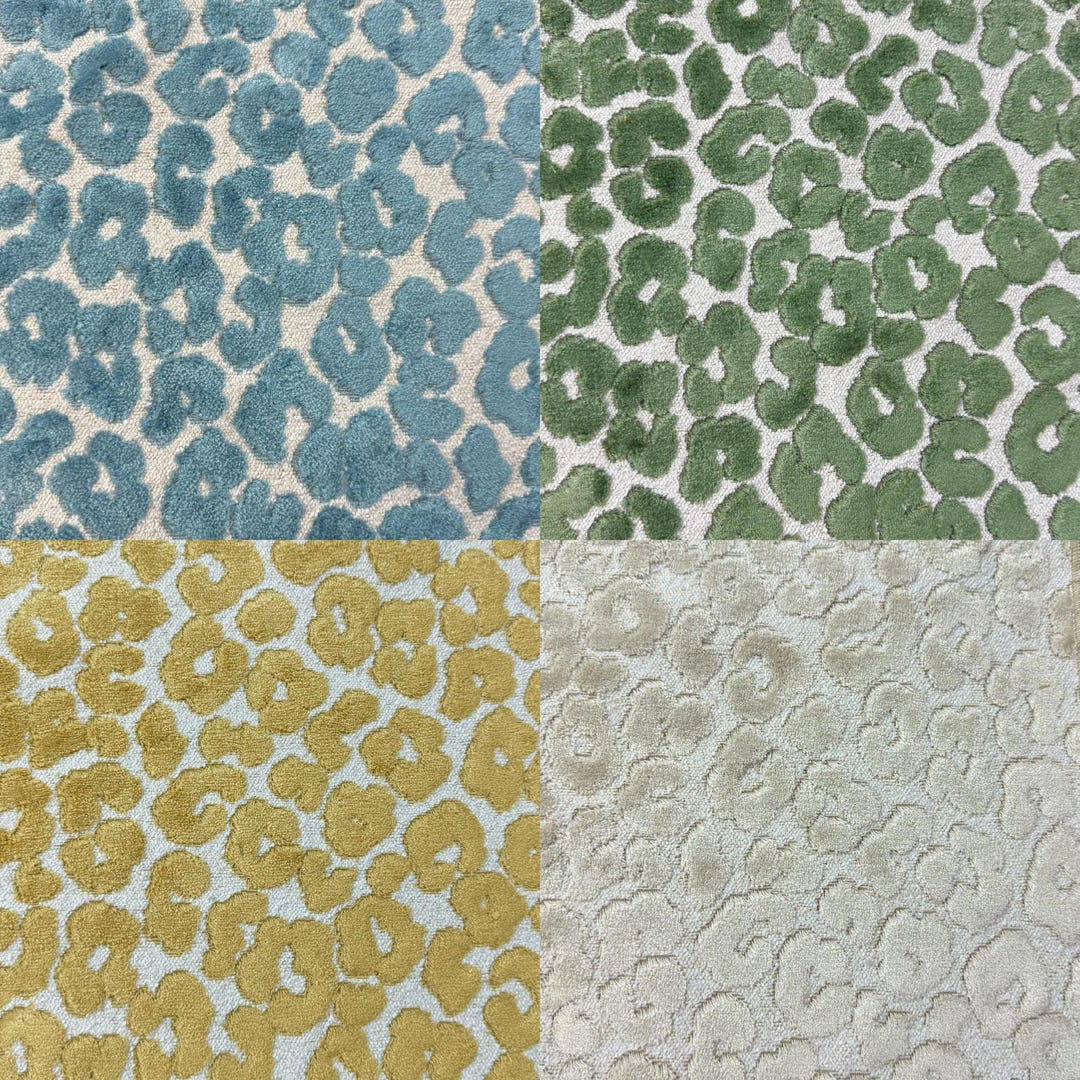 Cheetah Fine Cotton Blend Cut Velvet, Made in Belgium (2 Yard Minimum ...