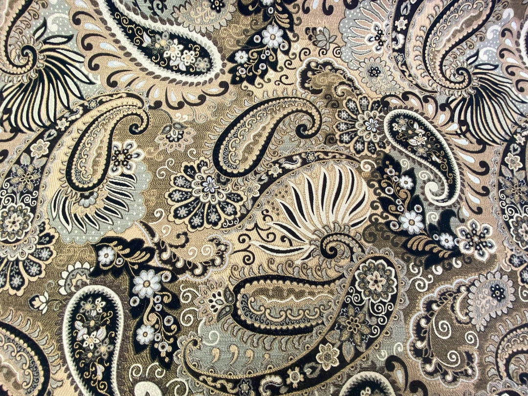 Earth Toned Fine Paisley Jacquard Brocade - Etsy