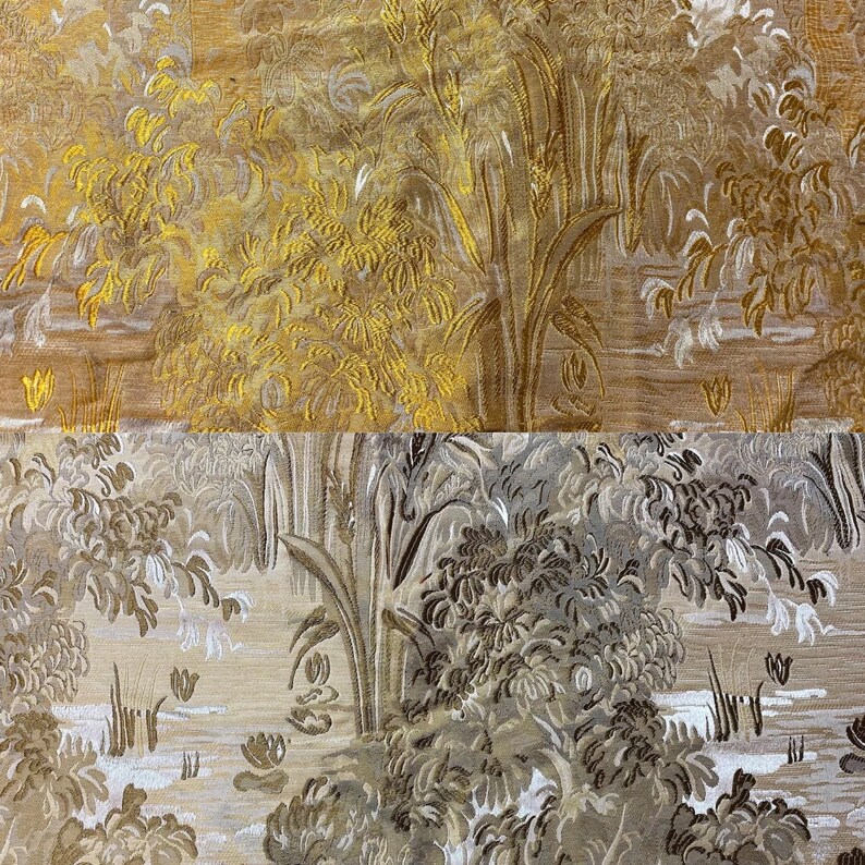 Lustrous Floral Forest Fine Silk Blend Tapestry Toile - Etsy