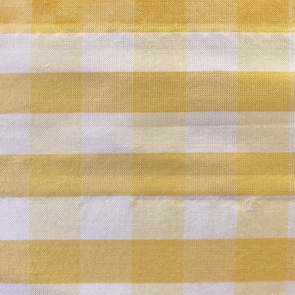 Yellow Plaid Fabric - Etsy