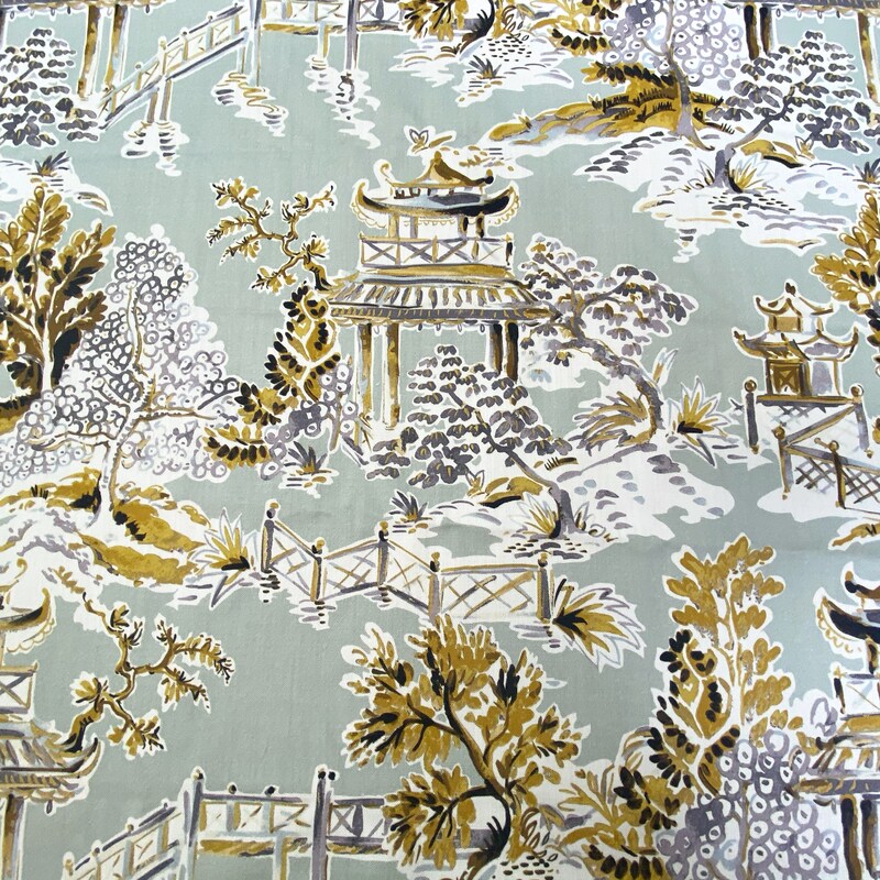 Blue Chinoiserie Fabric - Etsy